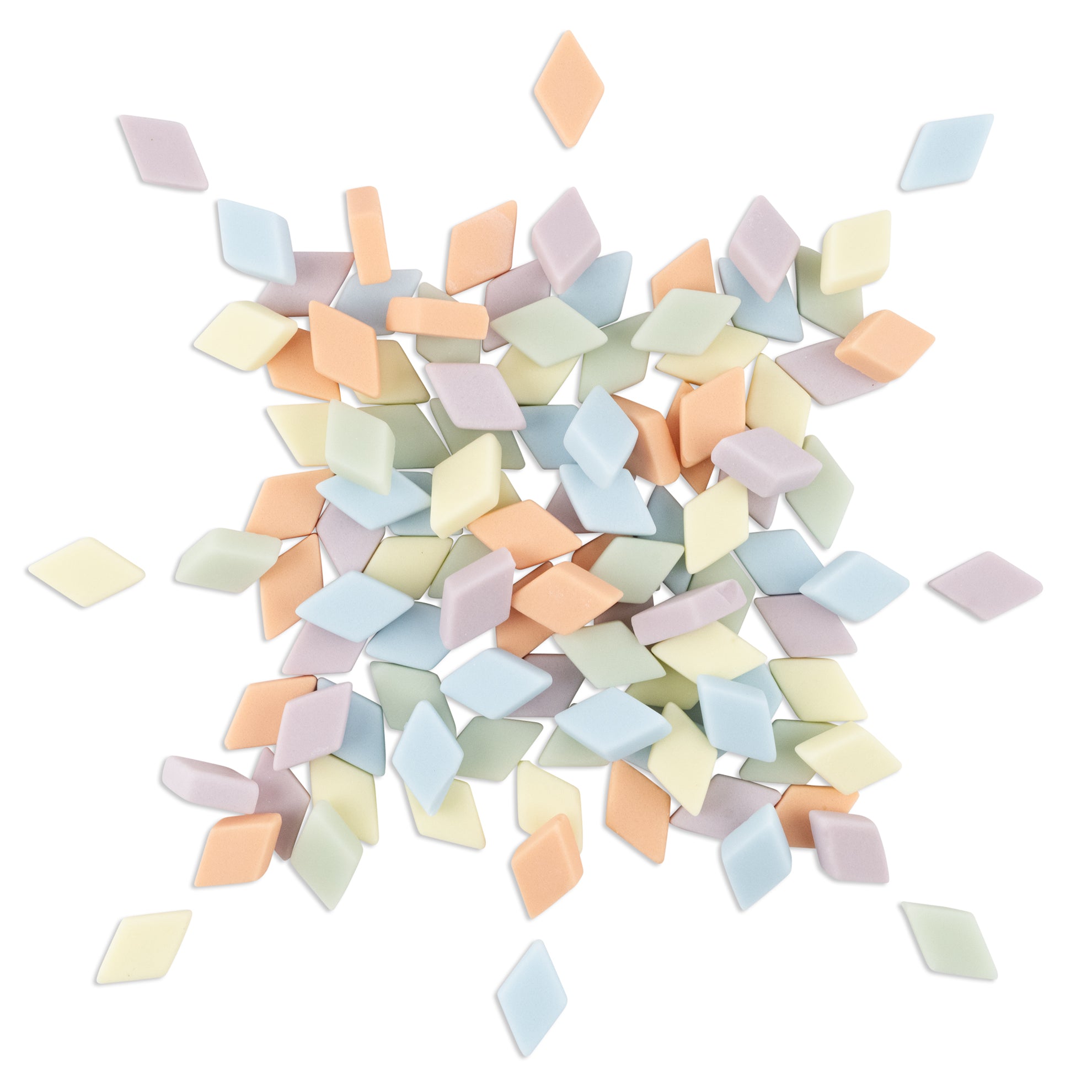 Diamond Shape Mosaic Glass Matte Finish Tiles – Mandala Art Mosaic