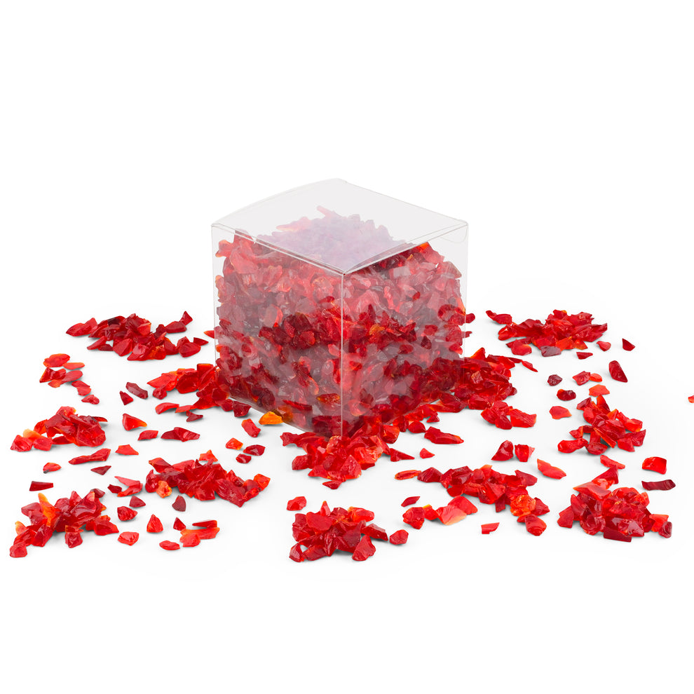Red Crushed Glass 1Kg **School Bulk Buy** – Mandala Art Mosaic
