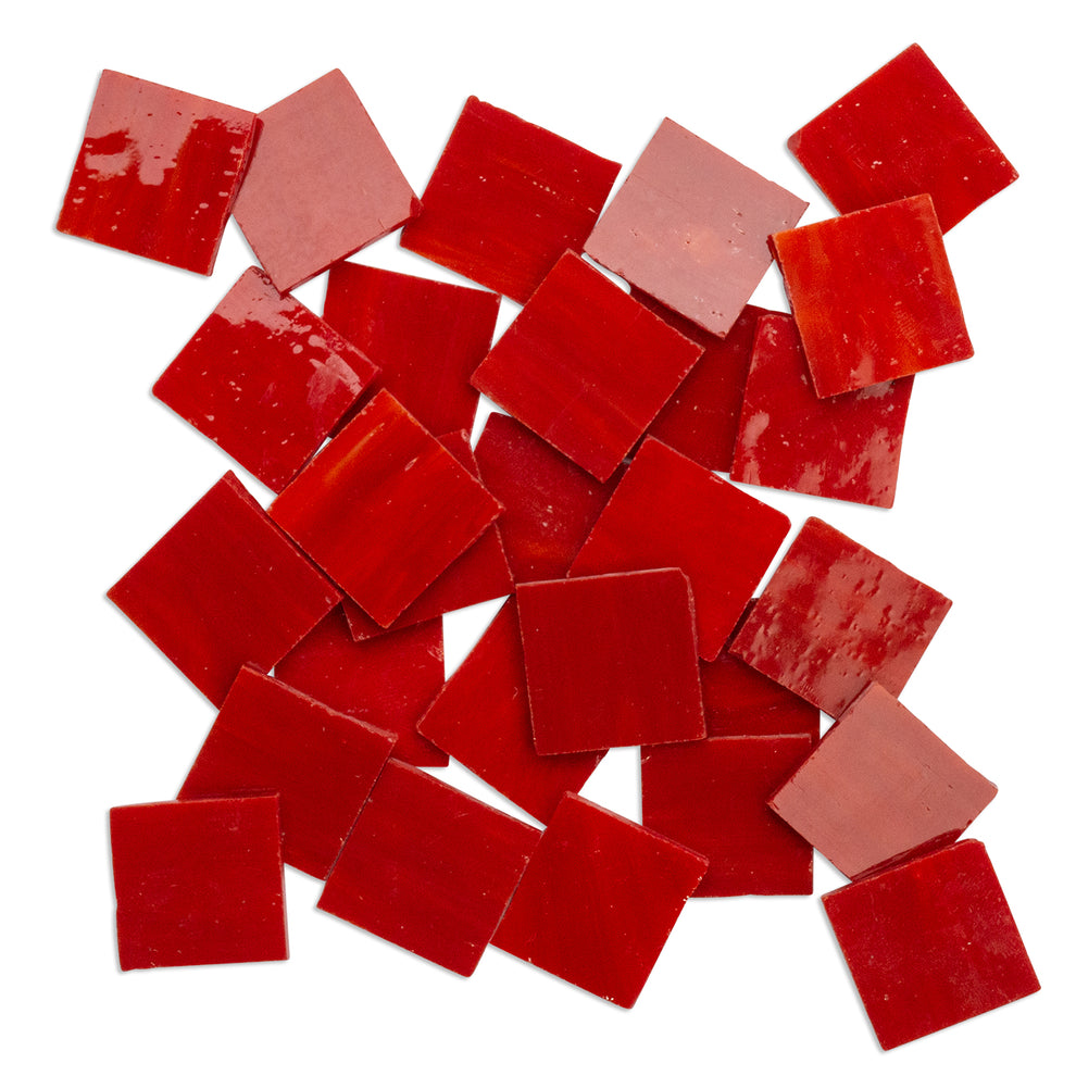 Fire Red 2.5 x 2.5cm 1Kg Red Tile **School Bulk Buy** – Mandala Art Mosaic