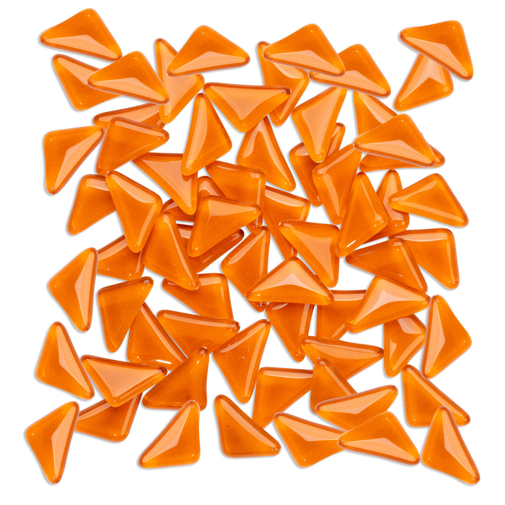 Orange Triangles Mosaic Glass 1Kg **School Bulk Buy** – Mandala Art Mosaic